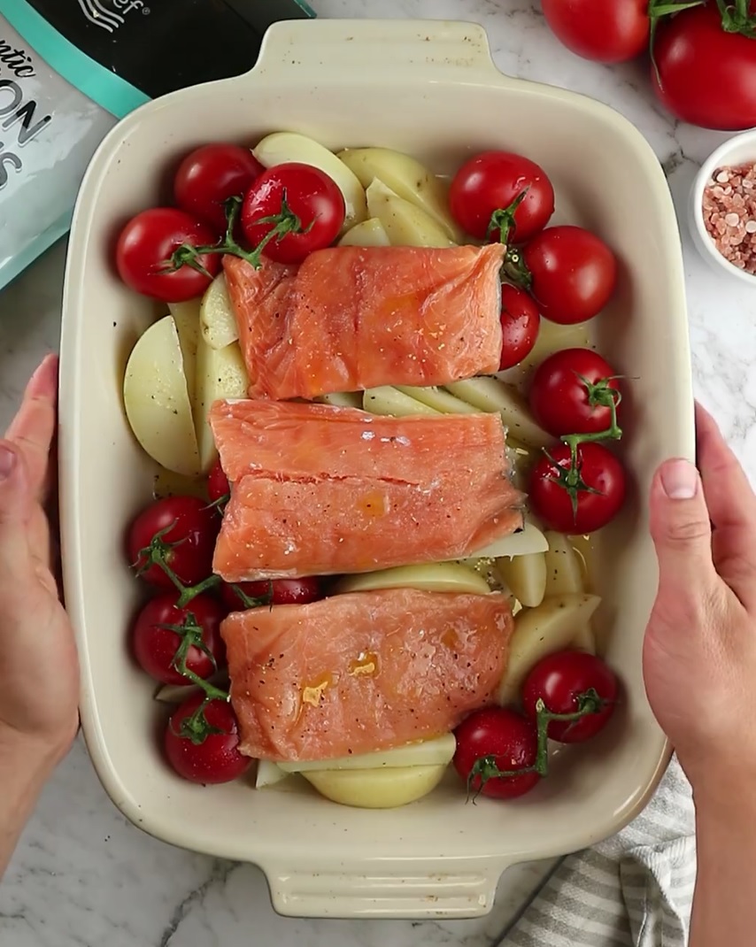 One Dish Baked Salmon Ocean Chef One Dish Baked Salmon Ocean Chef